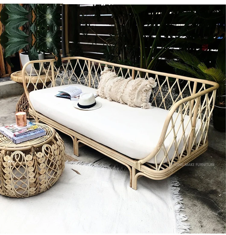 Indoor Natural Rattan Sectional Living Room Furniture Sofa Set Wicker ...