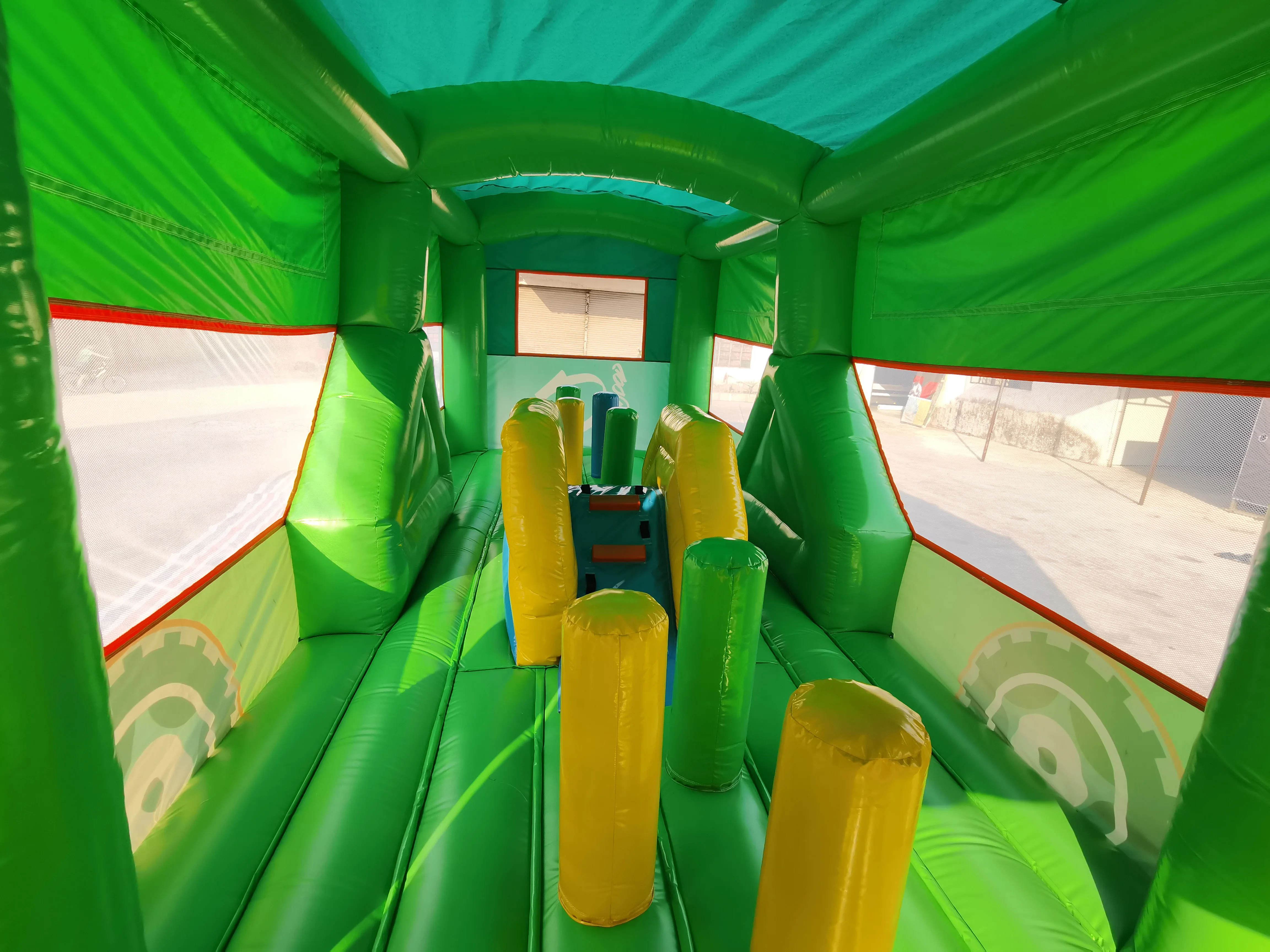 33'x12' Commercial Use Kids Big Inflatable Bus Bounce House