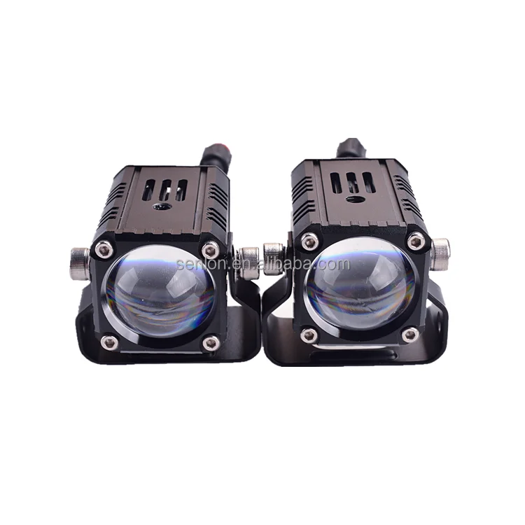 Blue Lens X1 Dual Color Motorcycle Lighting System Mini Driving Light ...