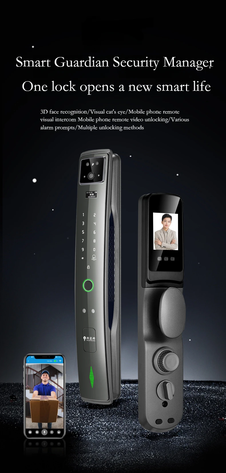 Smart Lock With Face Recognition Fully Automatic Fingerprint - Buy Face ...