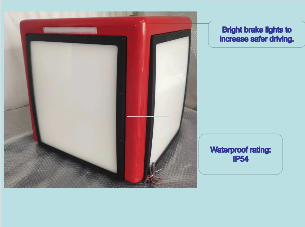 Motorcycle Carrier Alloy Top Box Motorcycle LED Screen Advertising Box ...