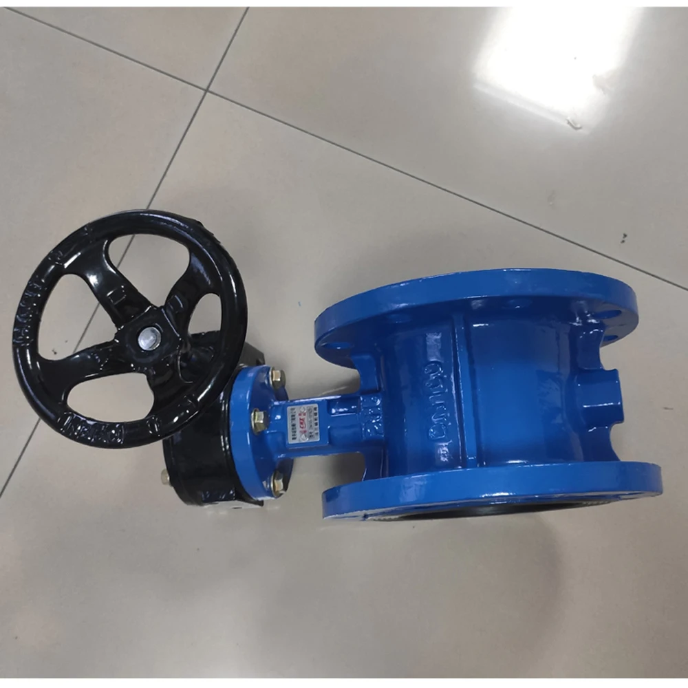 Industrial Double Flange Ductile Cast Iron Gear Operated Central ...