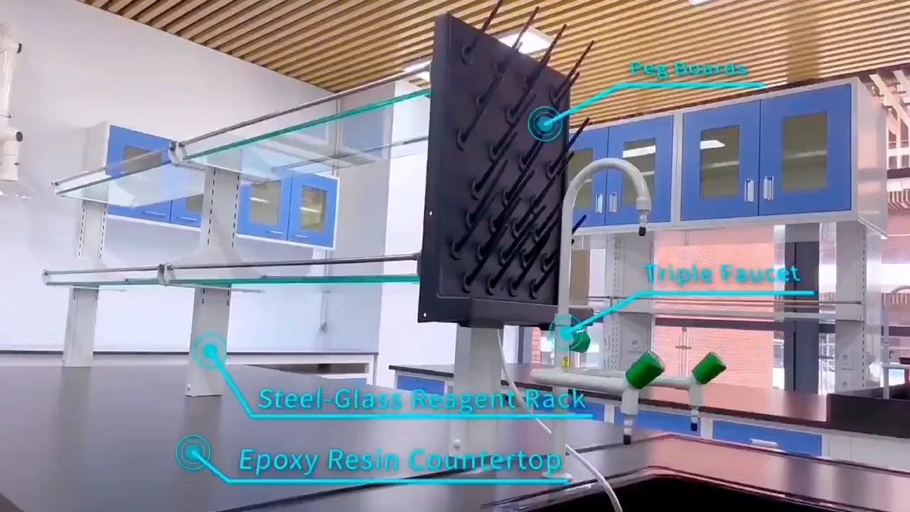 C Shape Steel Lab Work Bench With Sink Laboratory Furniture Island Lab ...