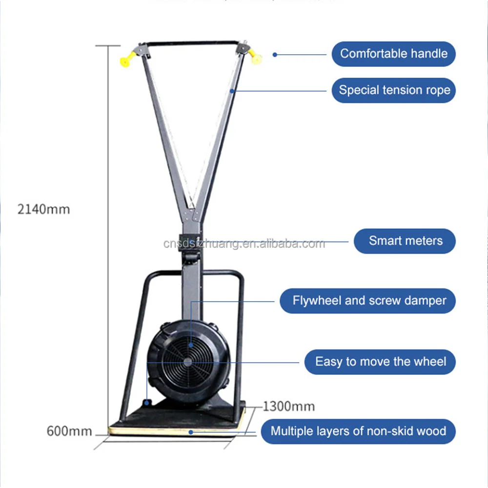 Reduce Fat Cardio Exercise Gym Equipment Indoor Ski Rowing Machine Air ...