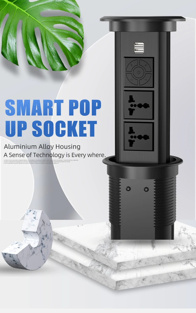 Motorized Pop Up Power With Wireless Charger Eu Uk Us Australia Outlet ...