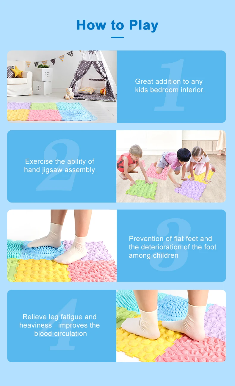 Sensory Autism Orthopedic Puzzle Mat for Kids - Educational Toys Set