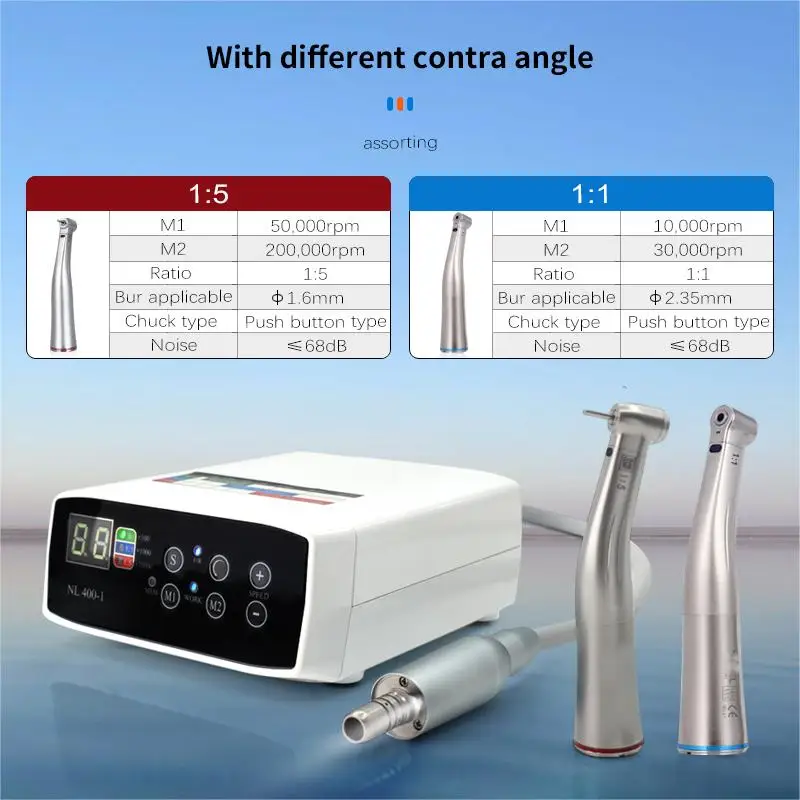 Full Medical LED Dental Electric Motor Work With 16:1/1:1/1:5 Contra ...