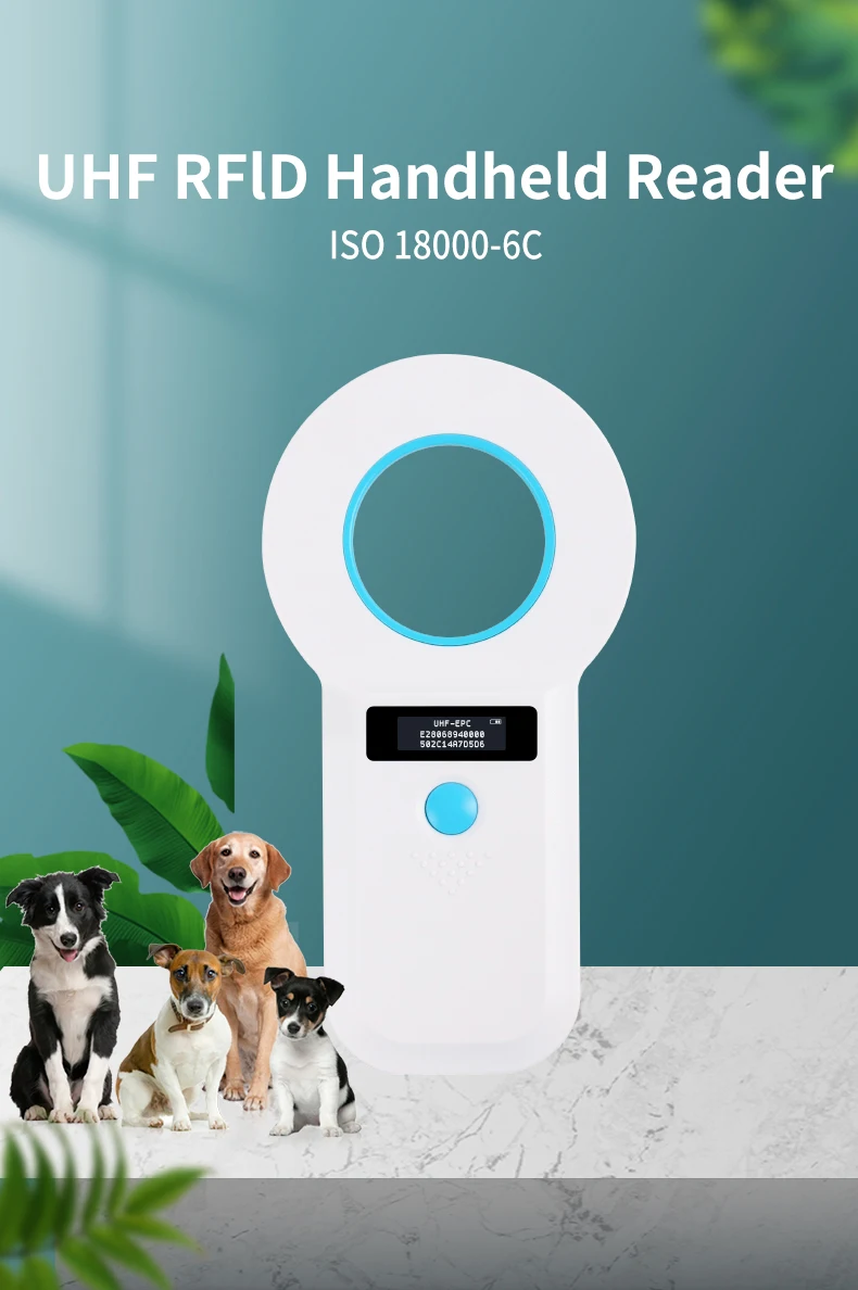 860-960Mhz ISO18000-6C UHF RFID Handheld Reader 128 Records Memory USB BT 2.4G RFID Reader ...