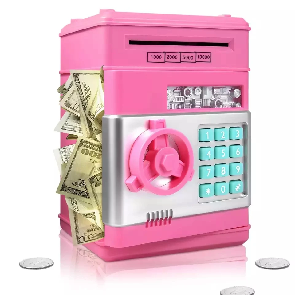 Jinying Auto-Rolling Money Password Safe Mini Piggy Bank