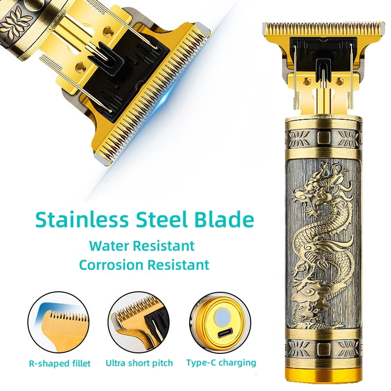 Dragon Design Type-C USB Charging Cordless Trimmer & Shaver Hair ...