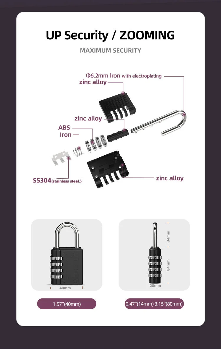 Secure Your Belongings with a Big 4 Digit Combination Lock