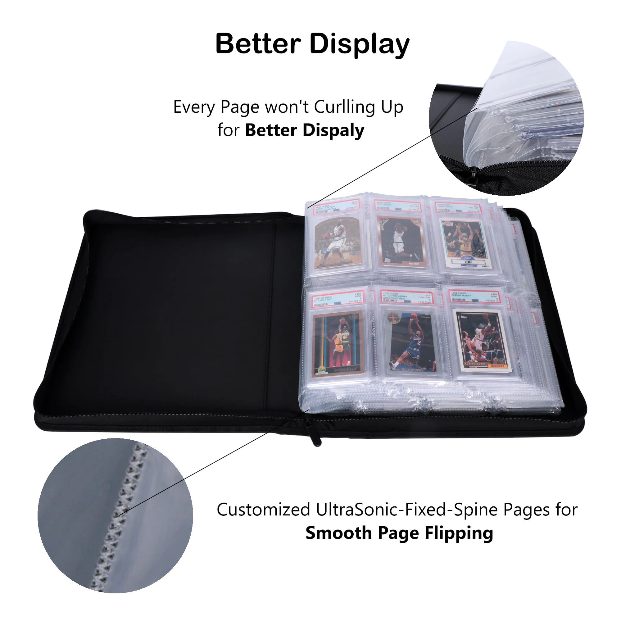 Graded Card Binder Holds 60 Graded Slab Premium Trading Card CGC CSG ...