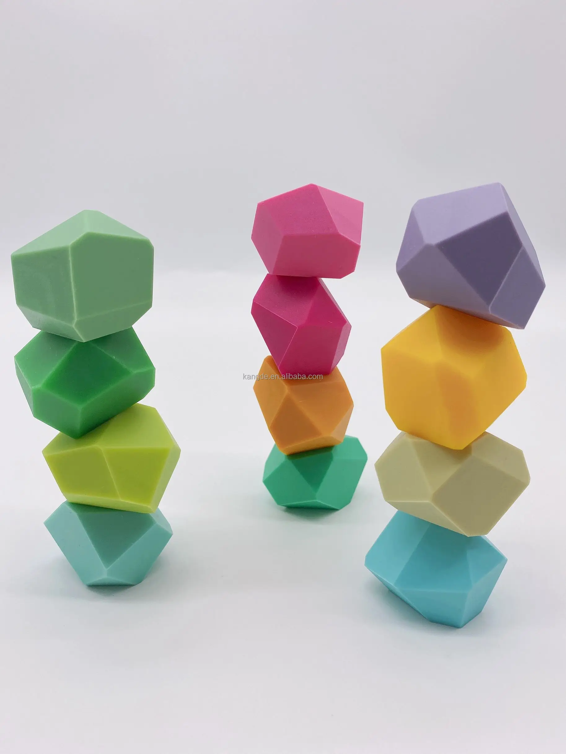 Silicone Stacking Stones Rocks Building Blocks Montessori Toys ...