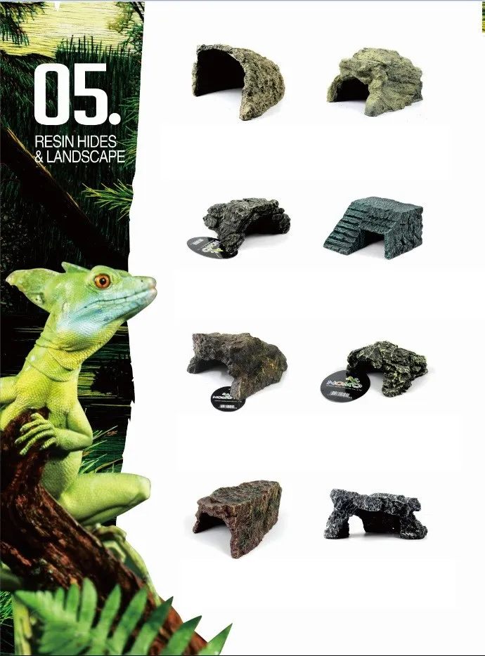Multiple Styles Snake Hides and Caves Resin Reptile Hideout Rock for ...