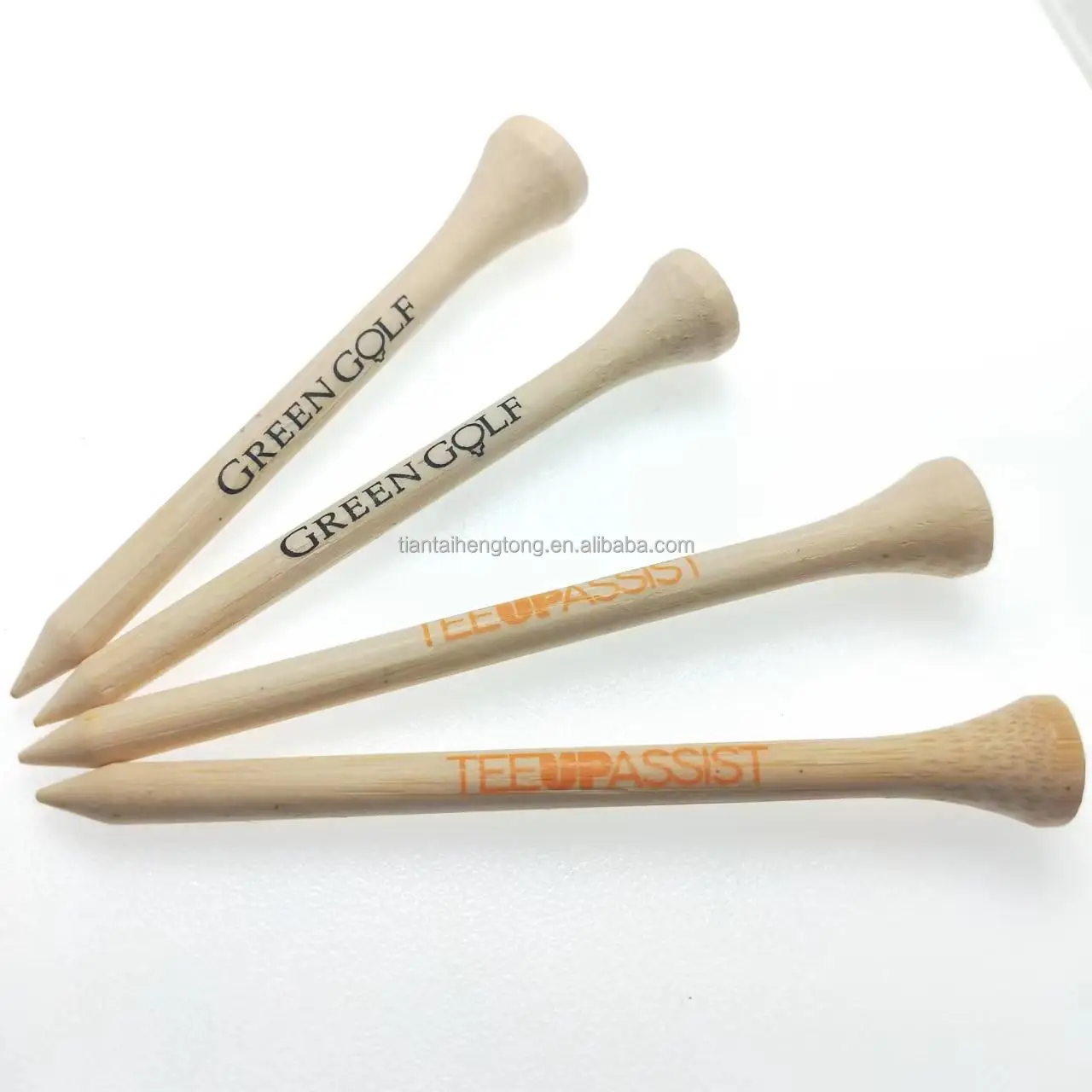 42/54/70/83mm Wooden/ Bamboo Golf Tee With Customized Logo Printed ...