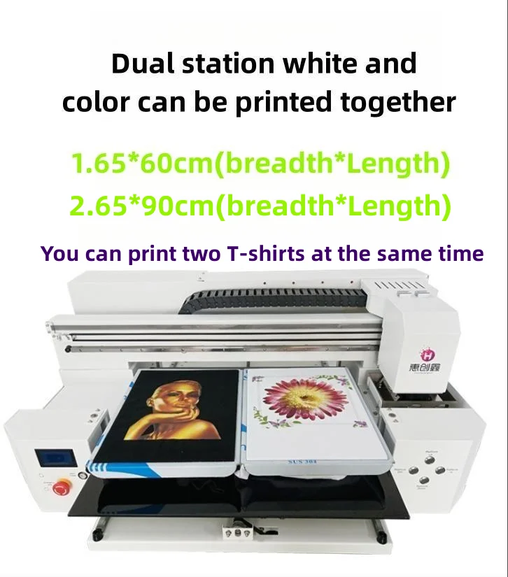 Small Printing Clothes Machine Clothing Logo Pattern Doublestation ...