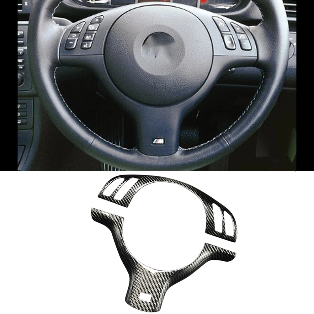 LS AUTO Carbon Fiber Steering Wheel Trim for BMW E46 E39
