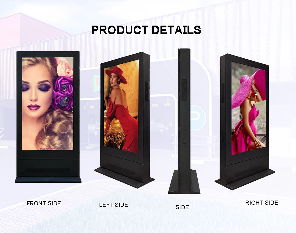 Outdoor Totem Kiosk - 75 Inch Dual Screen Digital Signage