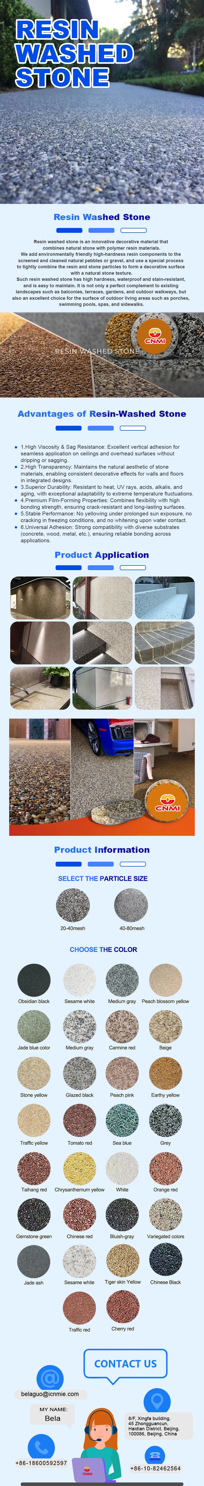CNMI Resin Washed Stone Seamless Continuous Coating High Permeability ...