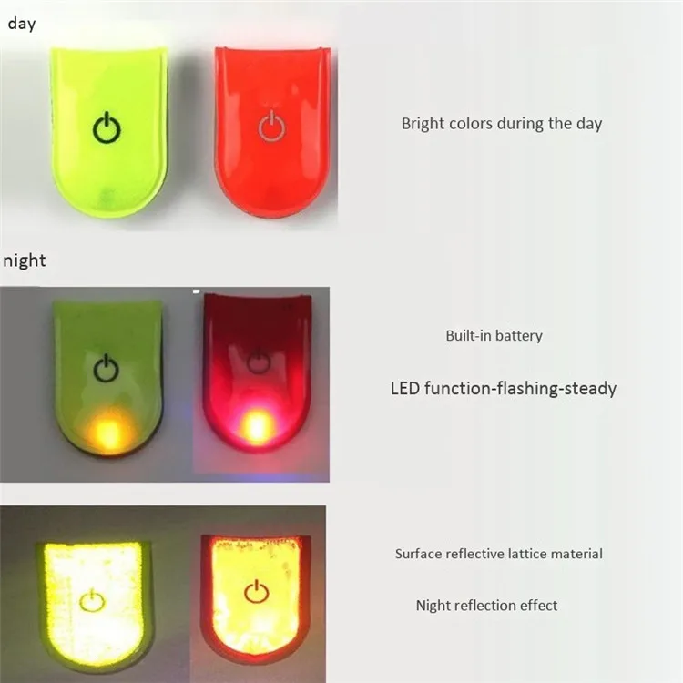 Led Safety Flashing Magnetic Led Light With Clip,Led Reflective Magnet ...