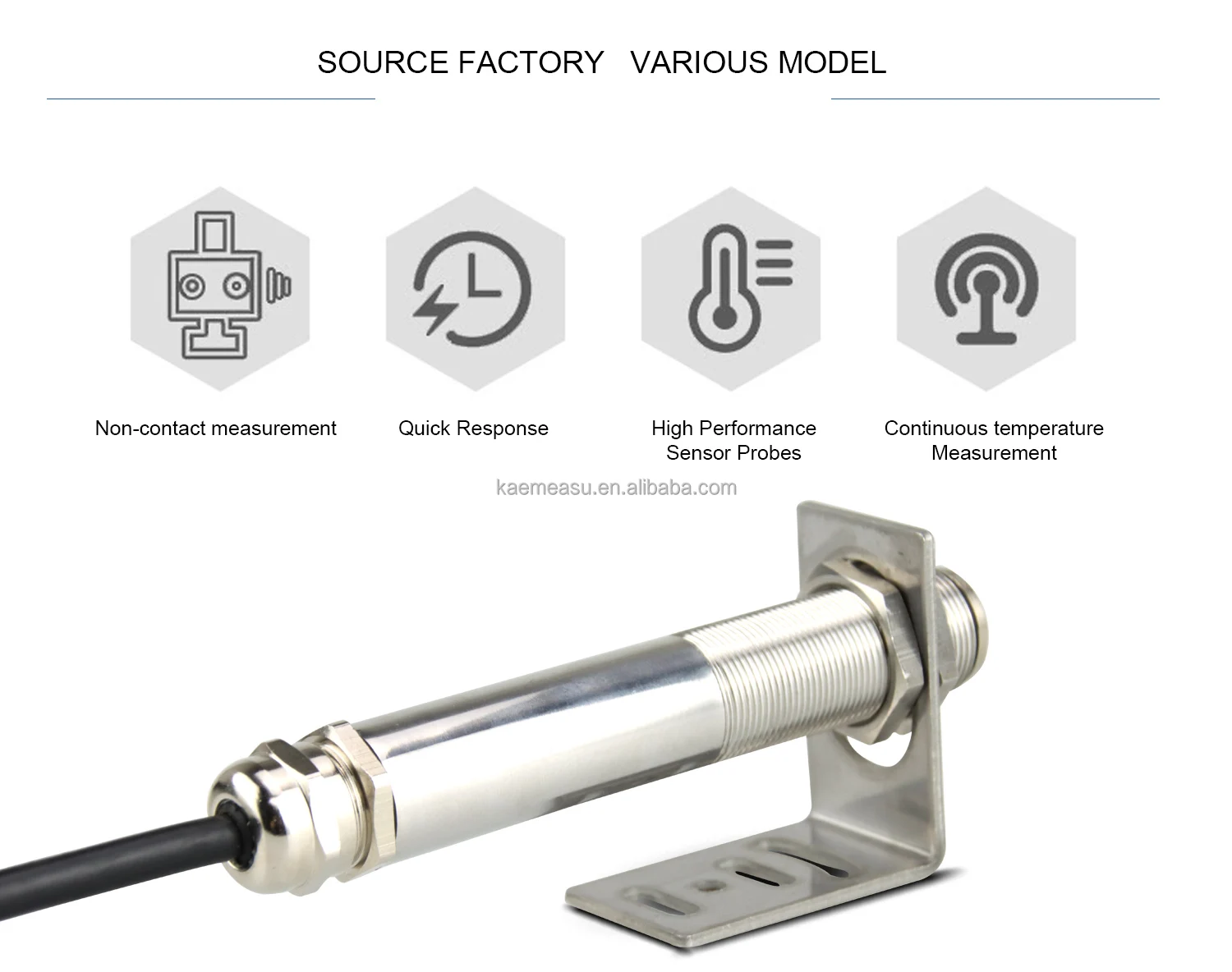4-20ma Output Laser Temperature Transmitter Pyrometer