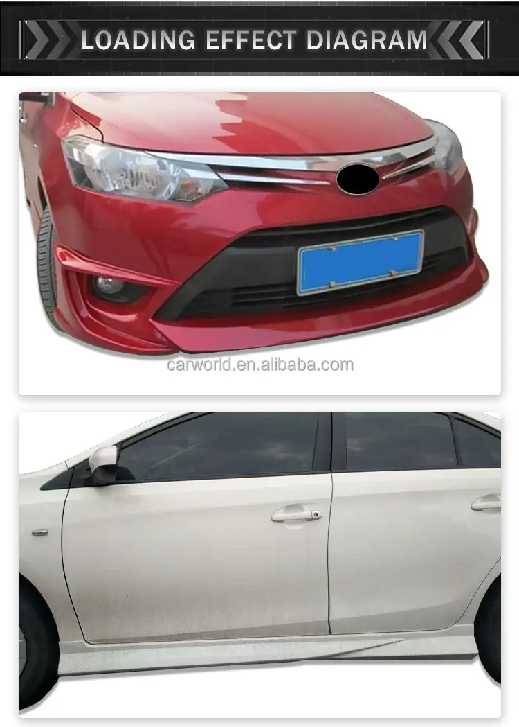 Car Accessories Body Kits - Rear Diffuser Lip for Toyota Vios 2014-2016