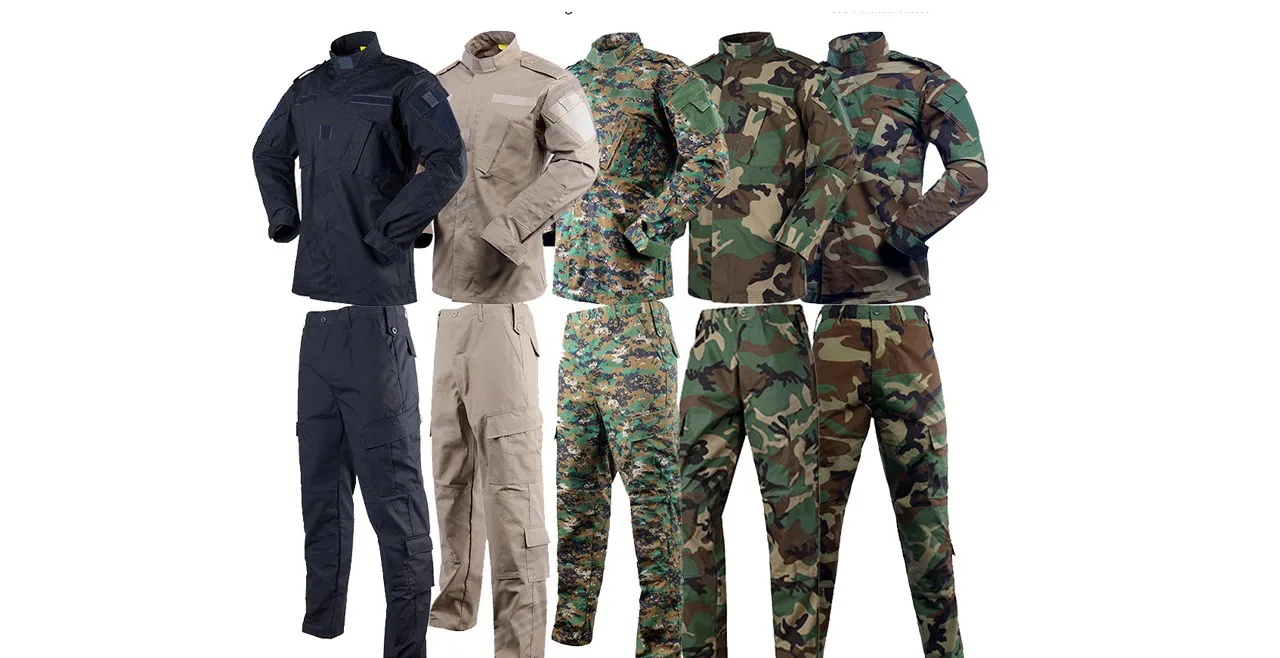 Wholesale Tactical Uniform Jacket And Pant Bdu Outdoor Combat Black ...
