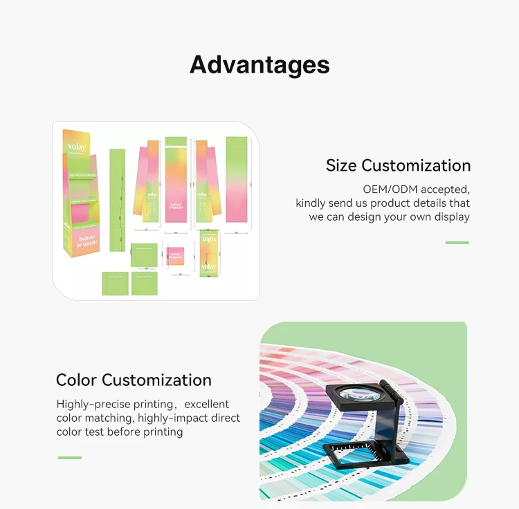 Cardboard Hanging Counter Stands Glossy Counter Keychain Display Stand ...