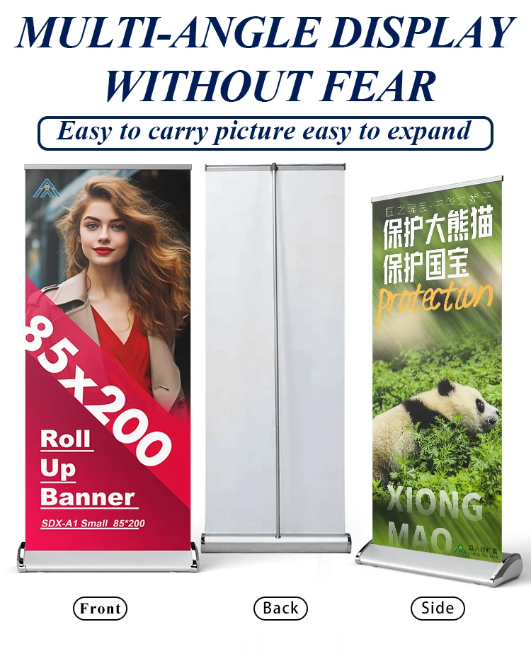 Luxury Roll up Banner - Portable 85X200 with Custom Logo