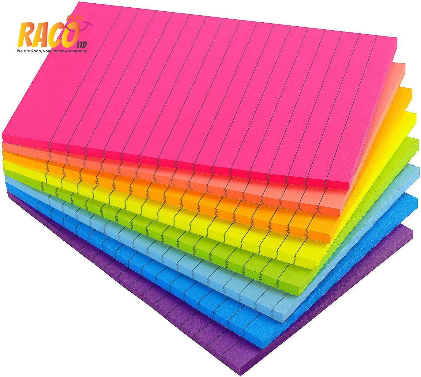 4x6 In 8 Pads Bright Line Sticky Notes Bright Ruled Post Sticky ...
