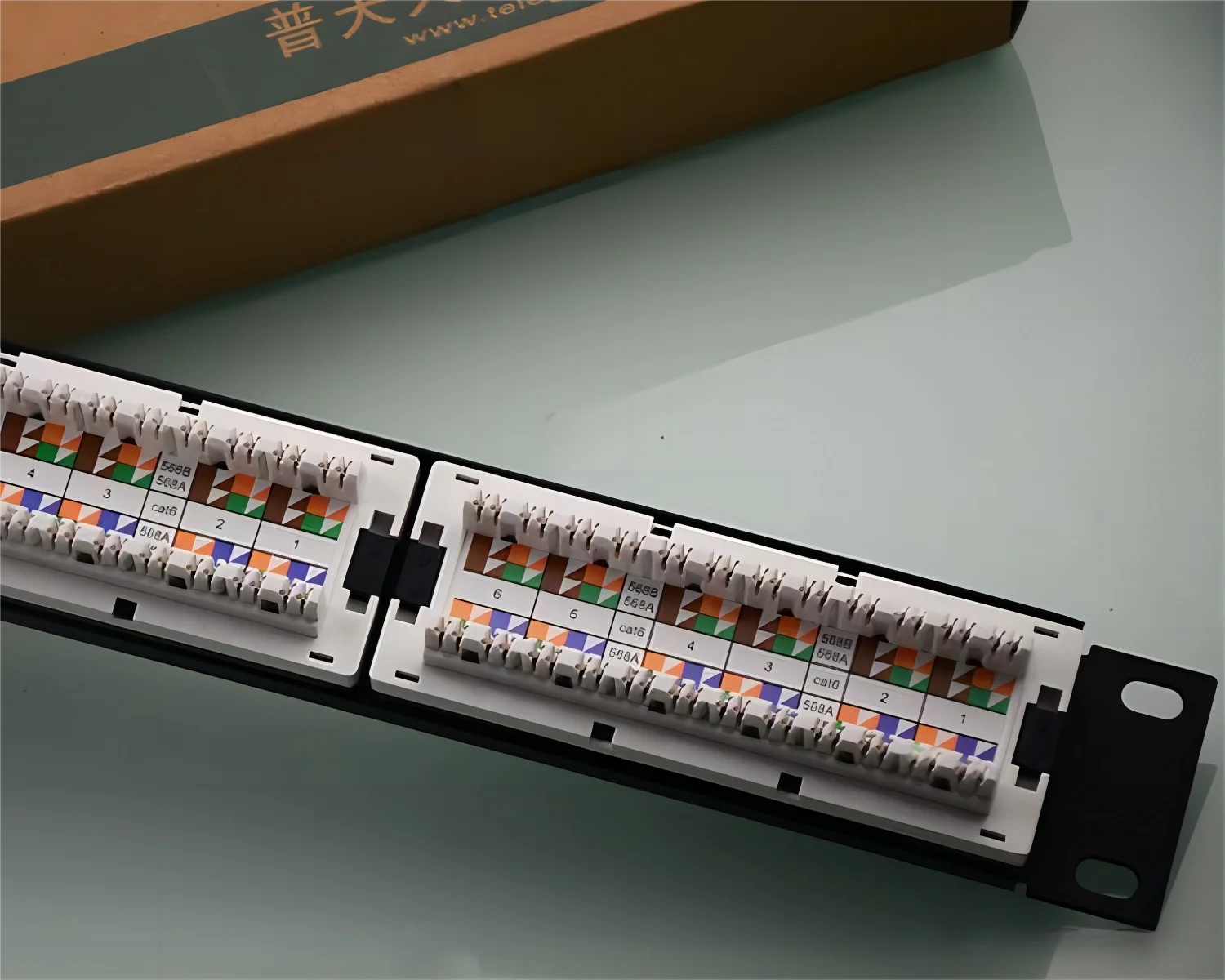 19 Inch 1U Rack Mount RJ45 CAT6 UTP FTP Dual Unshielded 24 Ports Patch ...