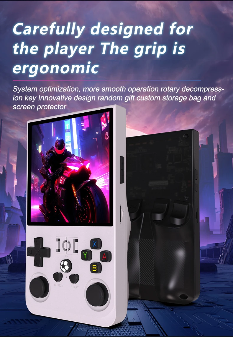 R36 Max Console Retro Handheld 64gb 128gb R36s Accessories Retro Handheld Game Box 4Inch ...