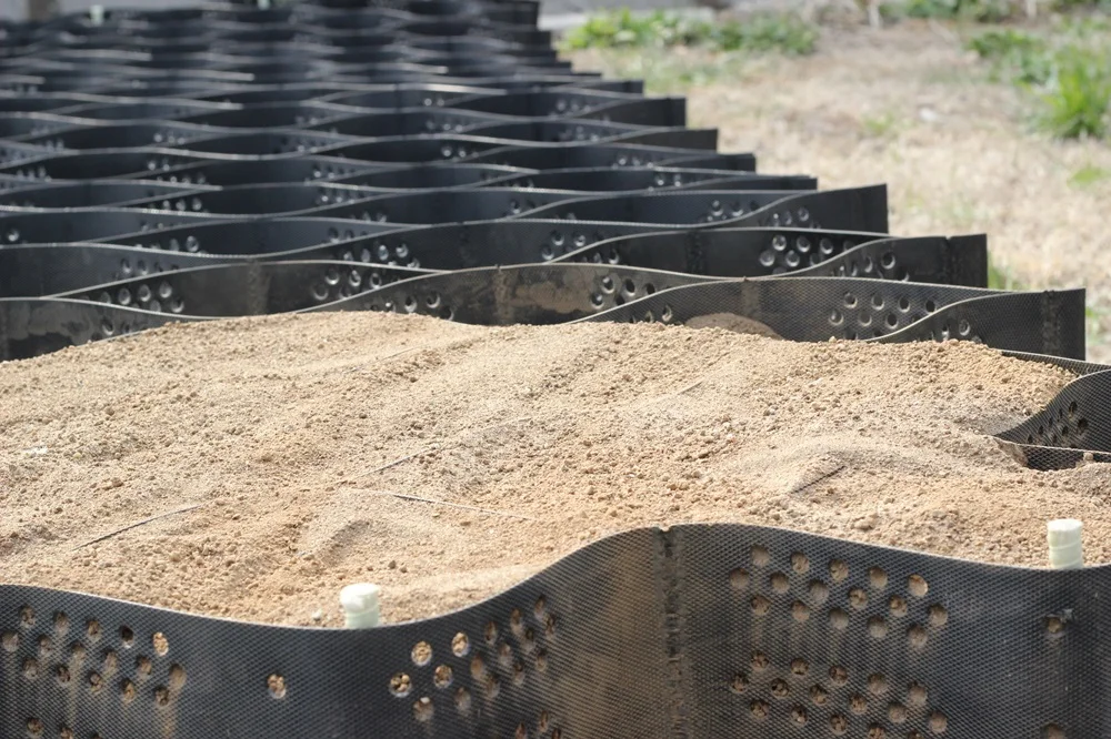 Plastic PP Geocell Earth Retention Structures Smooth/perforated Geocell ...