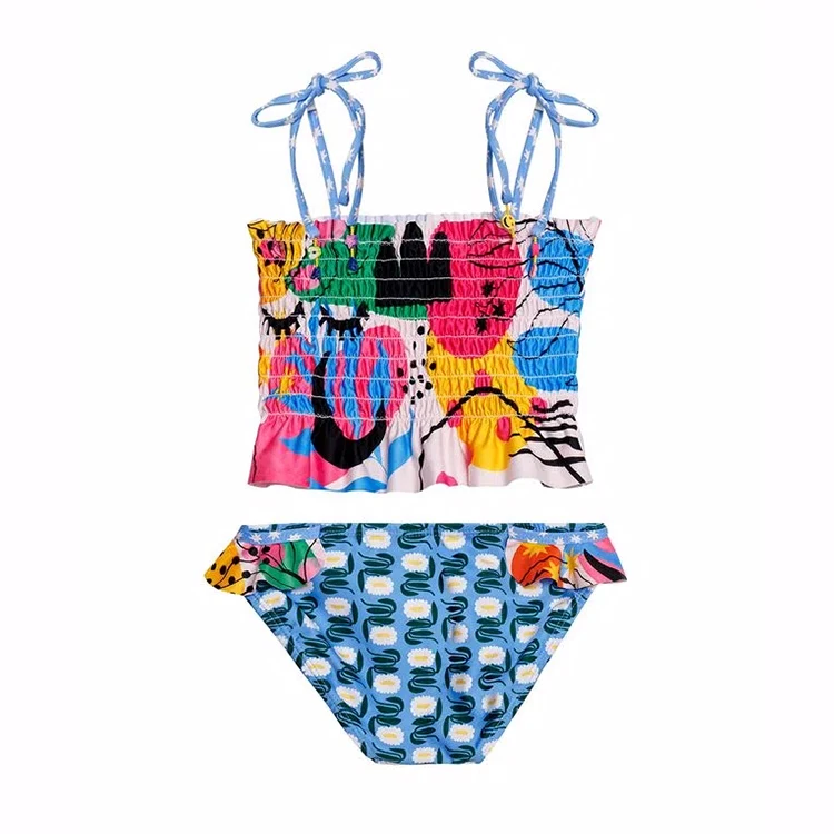 Wholesale Hot Sale Little Girls Designer Two Piece Bathing Suits Custom ...