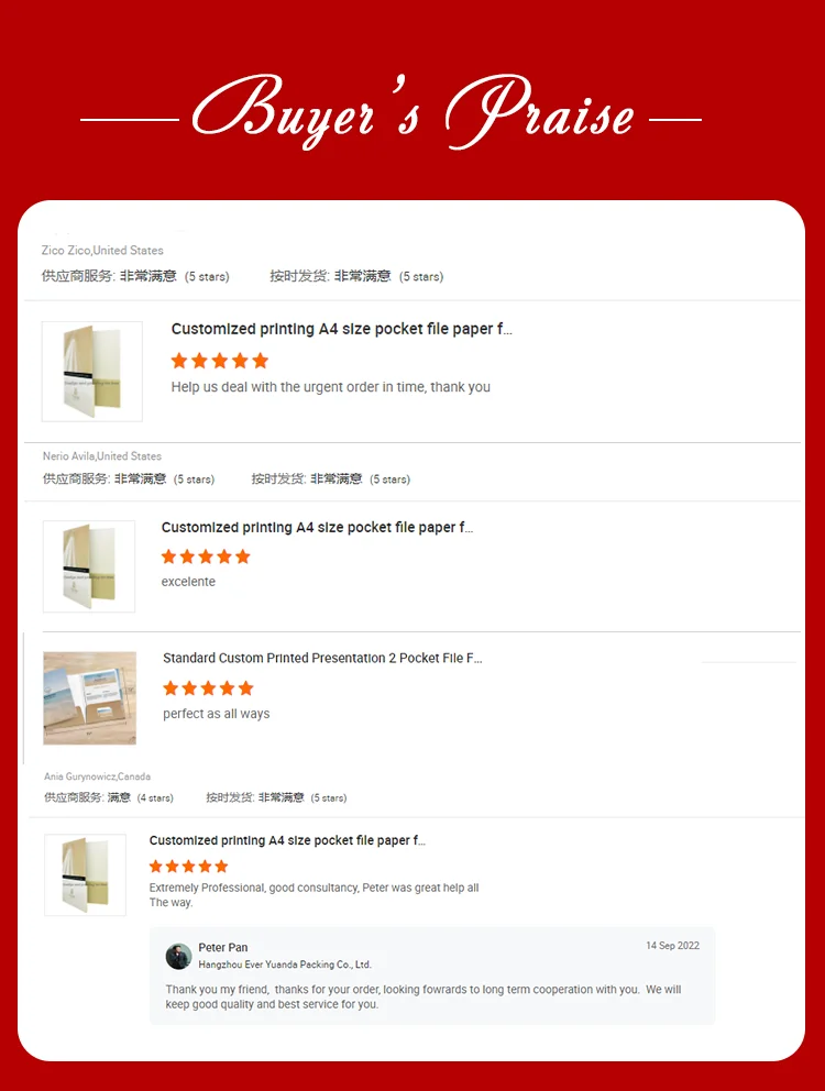 China Factory Printing A4 A5 A6 Paper Document File Folders Custom Logo ...