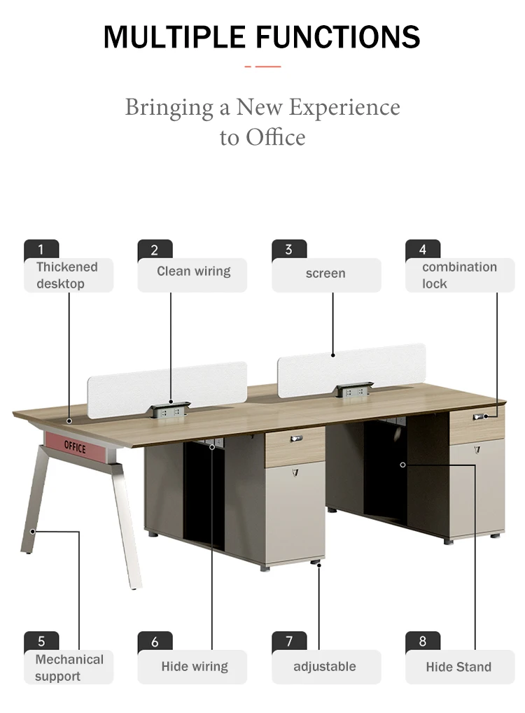 Factory Price Office Desk Office Table Workstation for Popular Modern ...