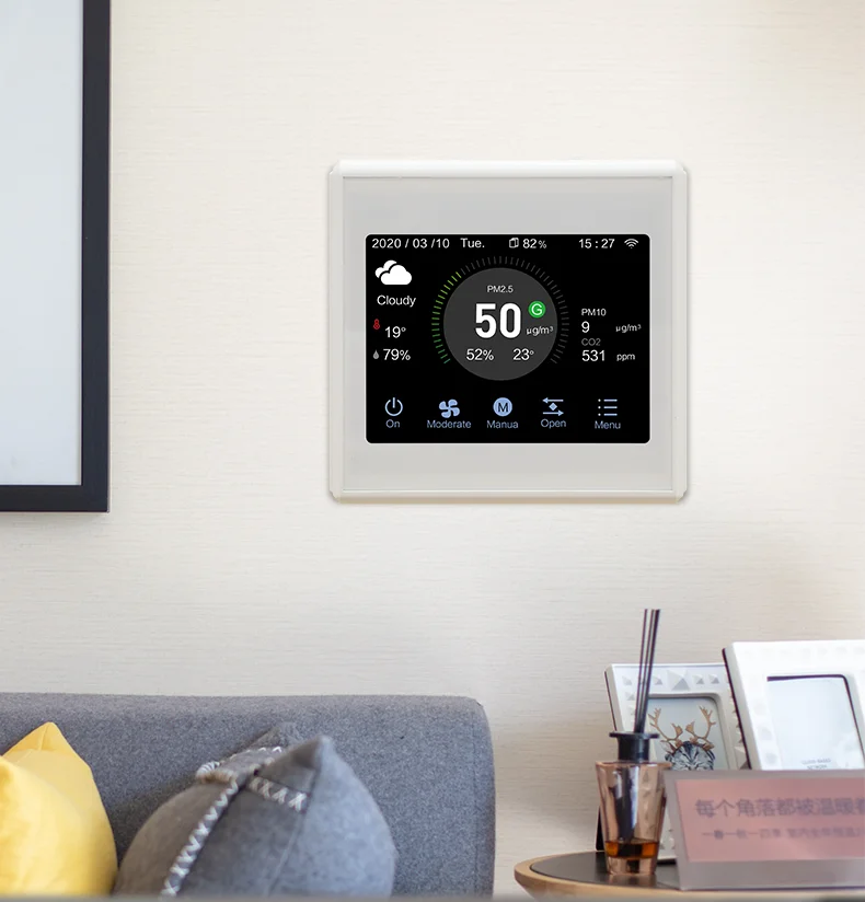 Hvac Fcu Air Monitor Wifi Rs485 Modbus Thermostat Smart Digital Room ...