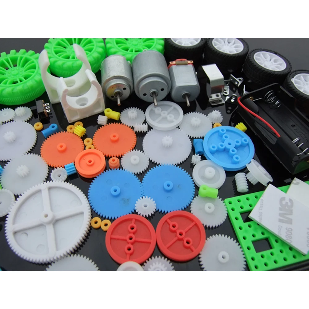 112Pcs Mini Motor Kit with Plastic Gears for DIY Toy Cars, Boats ...