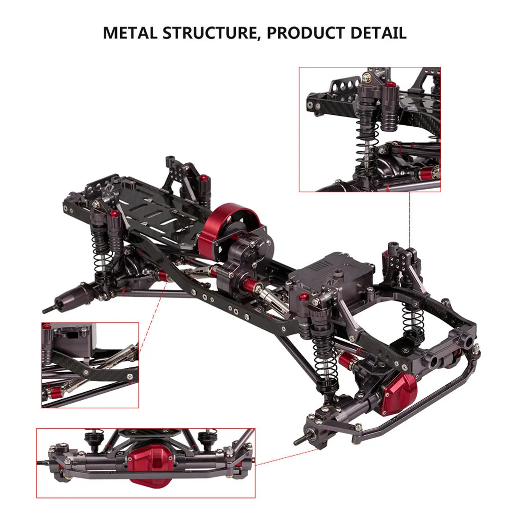 CNC All Aluminum Chassis Kit for 1/10 RC Truck & Crawler