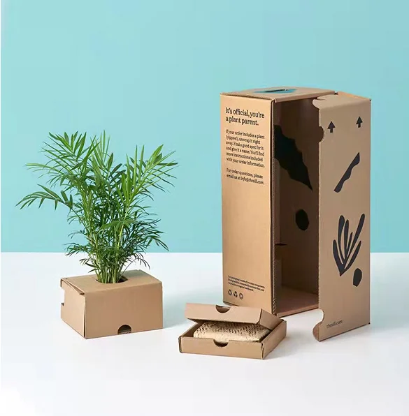 Forest Customized Corrugated Plant Packaging Carton Green Plant ...