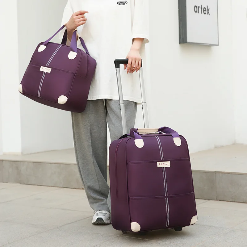 4 Wheels Luggage with Handbag Set - Fashionable & Functional