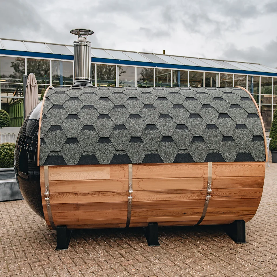 Outdoor Rain Drop Tradition Cedar Wood Sauna - 1800x1800mm