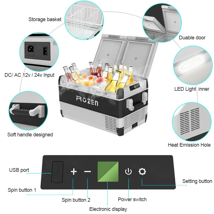 95L Car Portable Fridge Freezer - Perfect for Camping