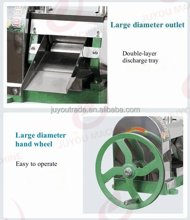 JUYOU Easy Operation Sugarcane Squeezer Machine Green Juice Machine of ...