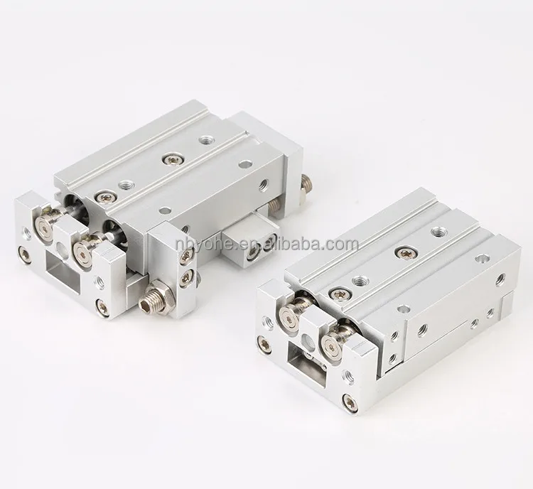 Pneumatic HLS Linear Slide Table Cylinder with Guide Rail