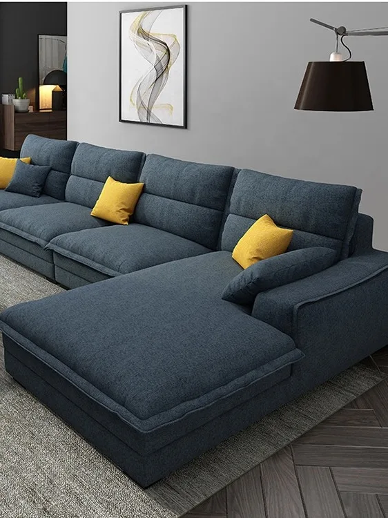 Fabric Sofa Removable And Washable L-shaped Living Room Sofa ...