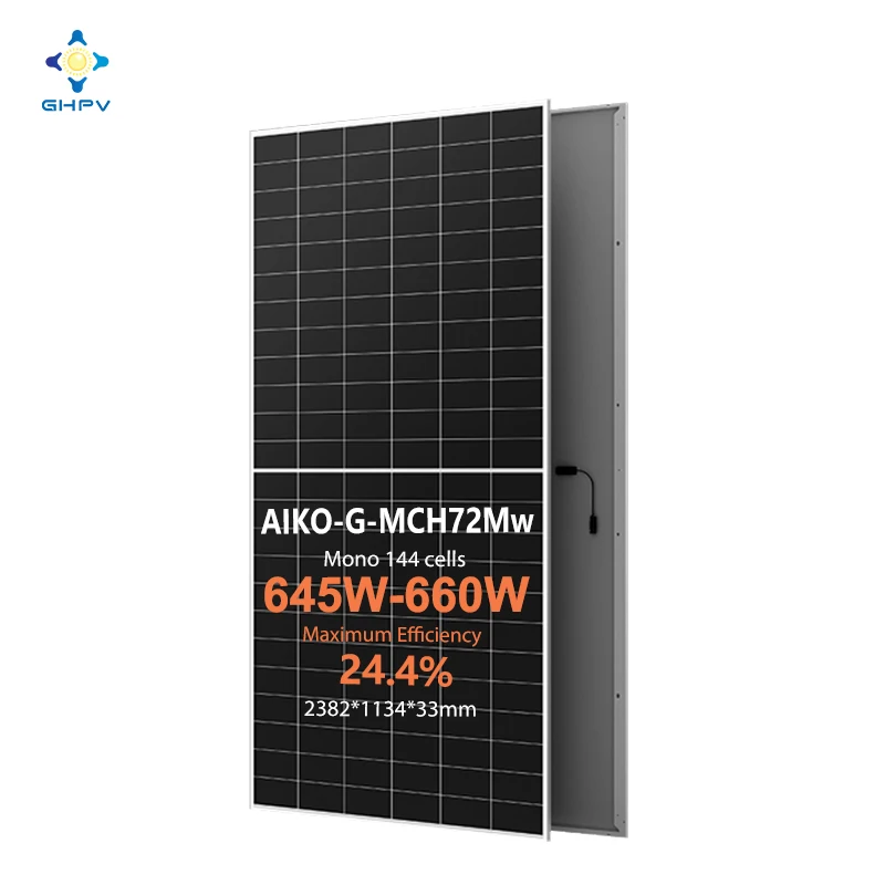 Aiko IBC Monocrystalline Solar Panel AIKO-G-MCH72Mw 645W 650W 655W 660W N-Type ABC Comet 2U ...