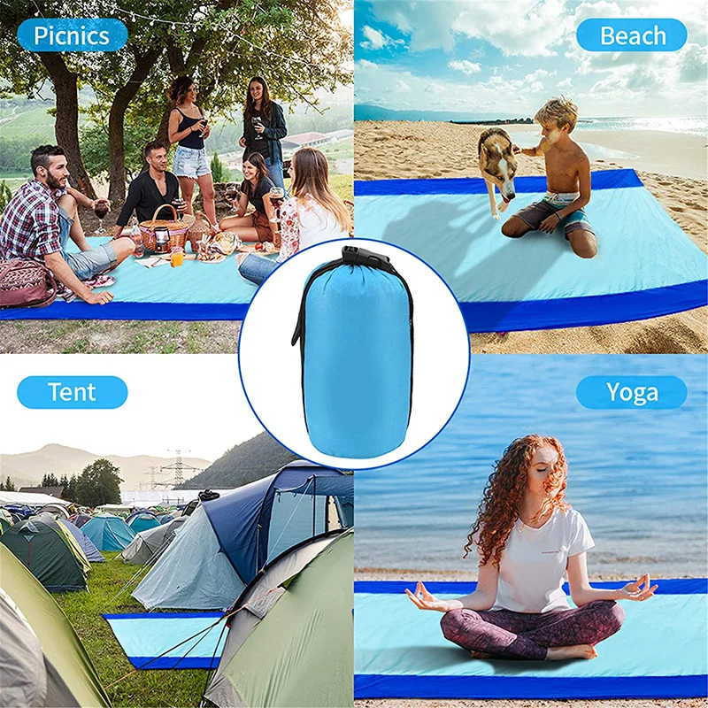 High Quality Custom Logo Beach Blanket Lightweight Waterproof Beach Mat ...