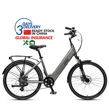 Txed 26"x1.75 8-speed Cityblu Electric City Bike With Center Lcd Panel ...