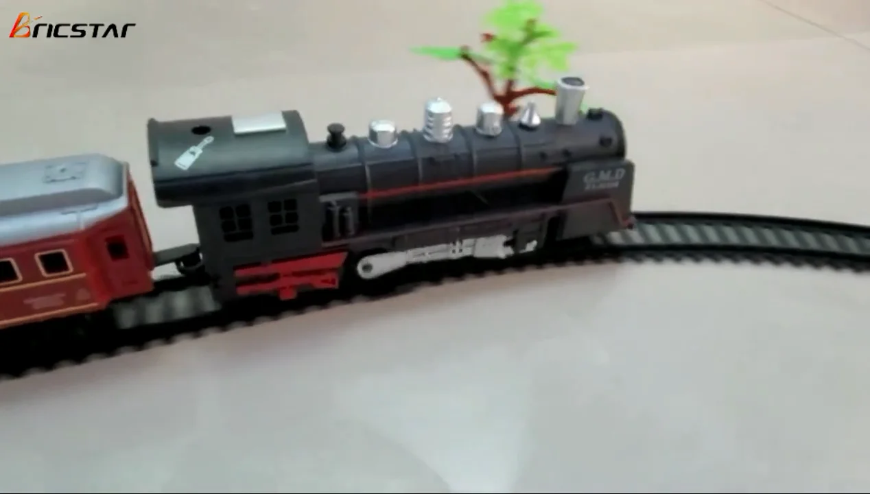 Bricstar Diy Assembly Children Electric Toy Train Set High Quality B/o ...